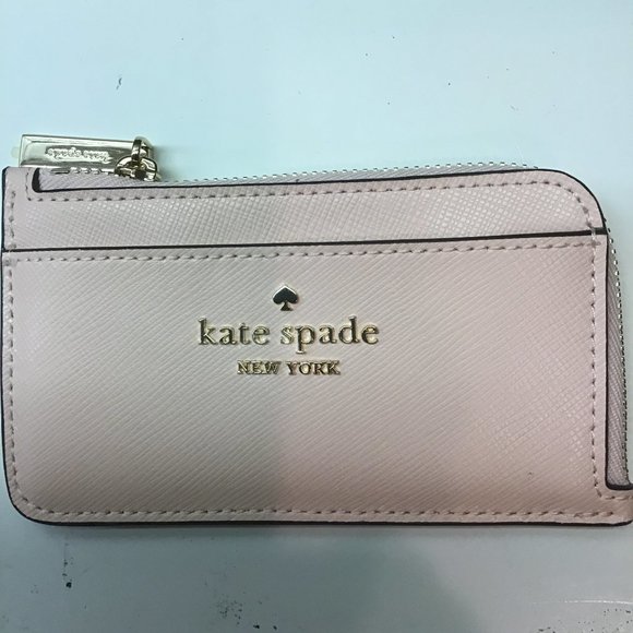 kate spade | Accessories | Kate Spade New Pink Top Zipper Card Case ...